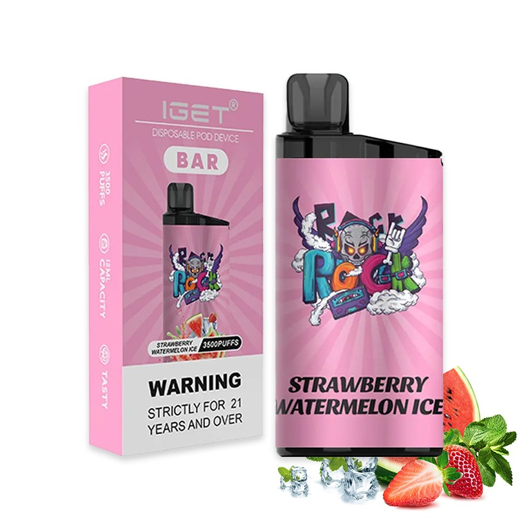 IGET BAR STRAWBERRY WATERMELON ICE 3500 Puffs Disposable Vape - 電子タバコ ...
